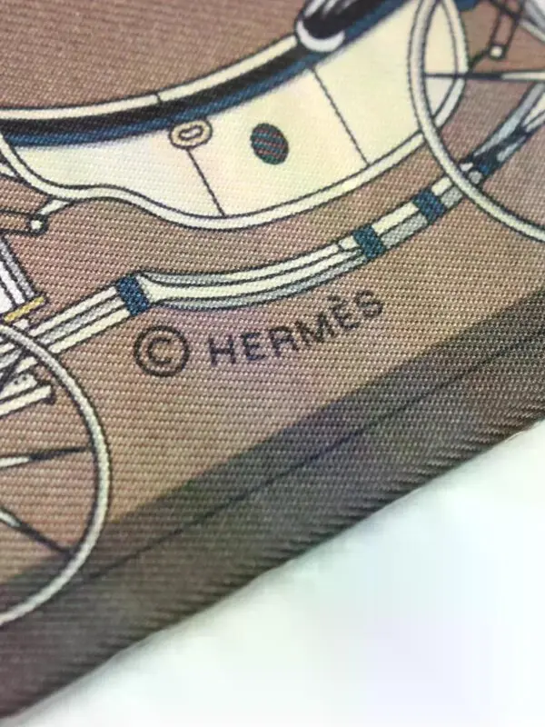 Hermès 2020s Twilly Les Voitures Nouvelles Ribbon Scarf