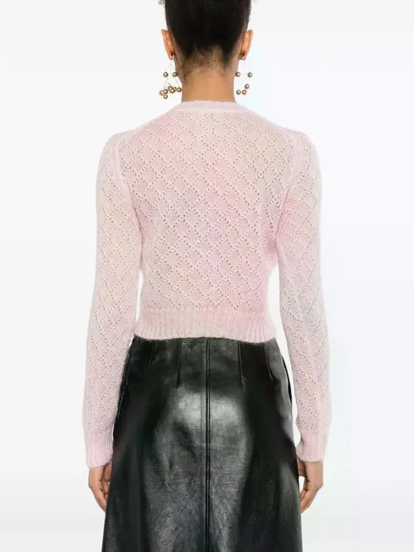 JIL SANDER Open-knit Cropped Sweater