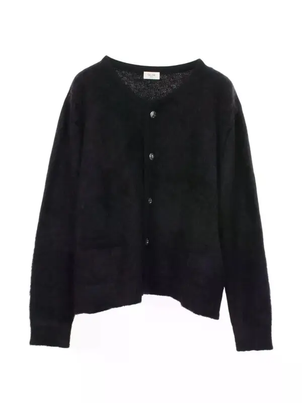 Celine 2010s Triomphe Button Cardigan