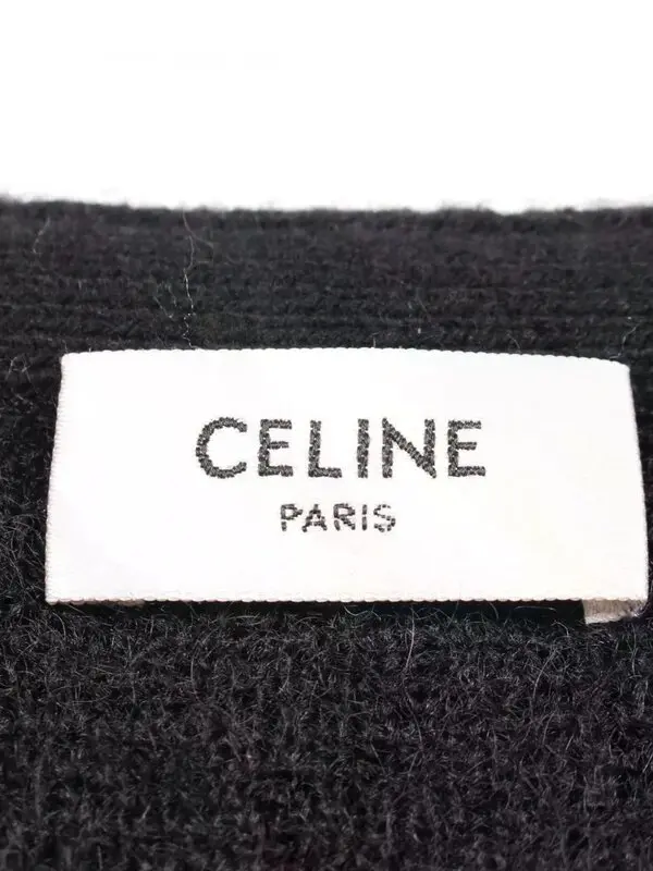 Celine 2010s Triomphe Button Cardigan
