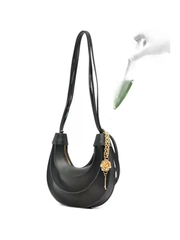 Farm Rio Small Mezzaluna Leather Shoulder Bag