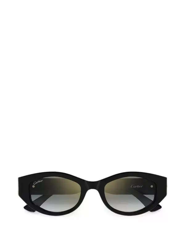 Cartier Logo-detail Sunglasses - Black