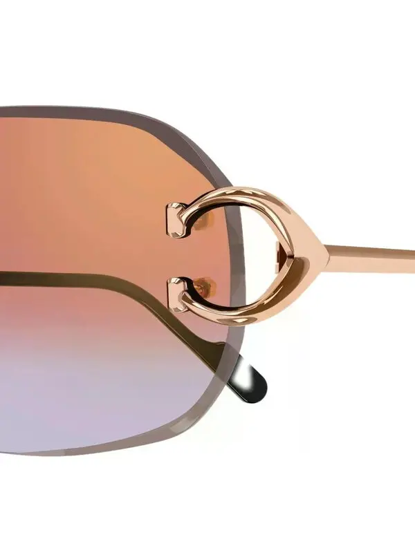 Cartier C De Rimless Sunglasses