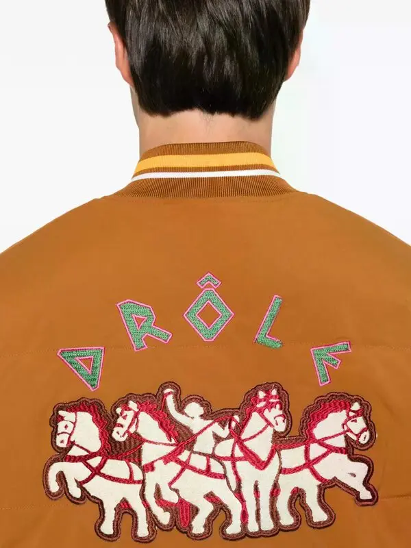 Drole De Monsieur Embroidered Padded Jacket