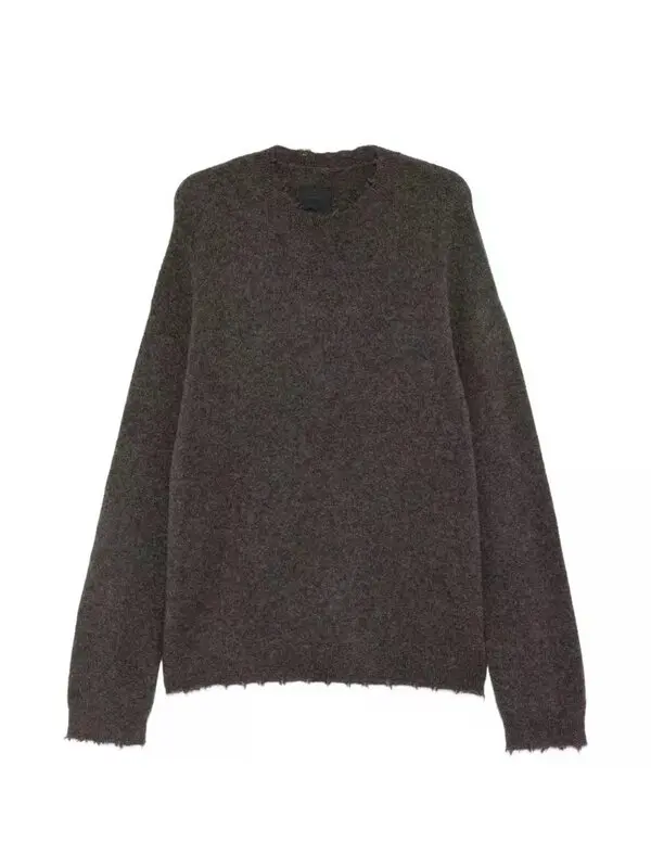 FREI-MUT Kintore Distressed-effect Crew-neck Sweater