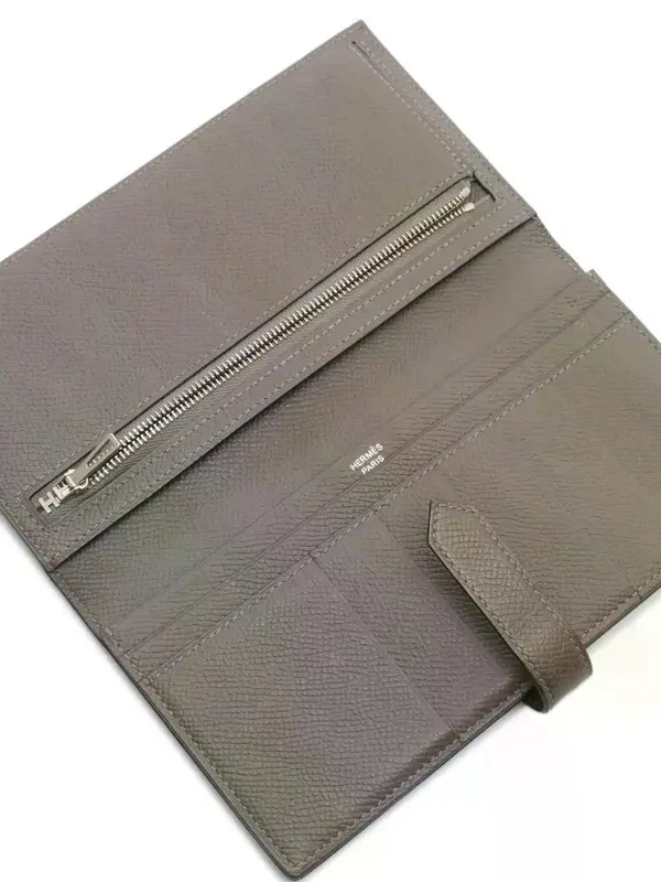 Hermès 2022 Bearn Soufflet Bi-fold Wallet - Grey