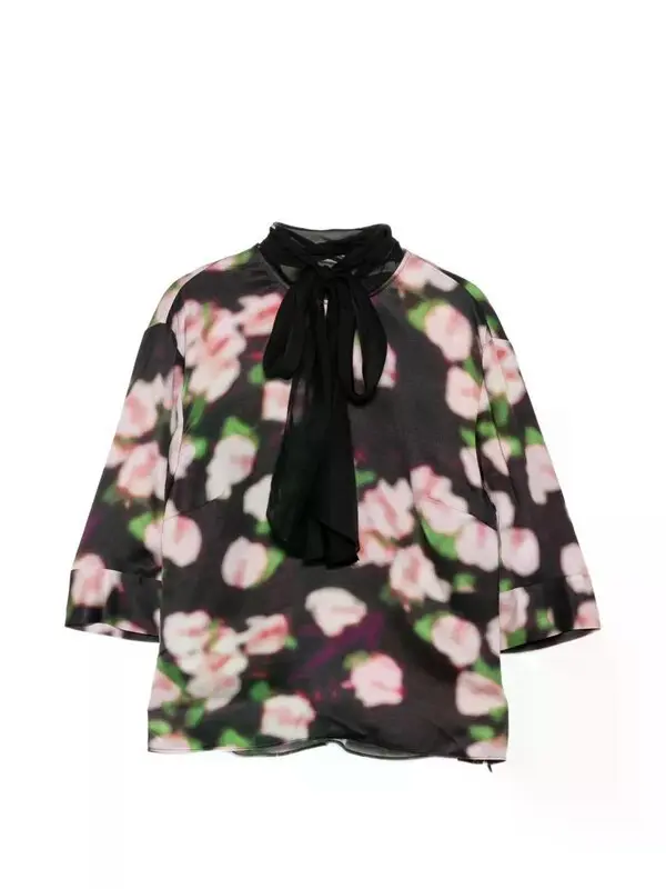 PATRICK MCDOWELL Floral-print Pussy-bow Blouse
