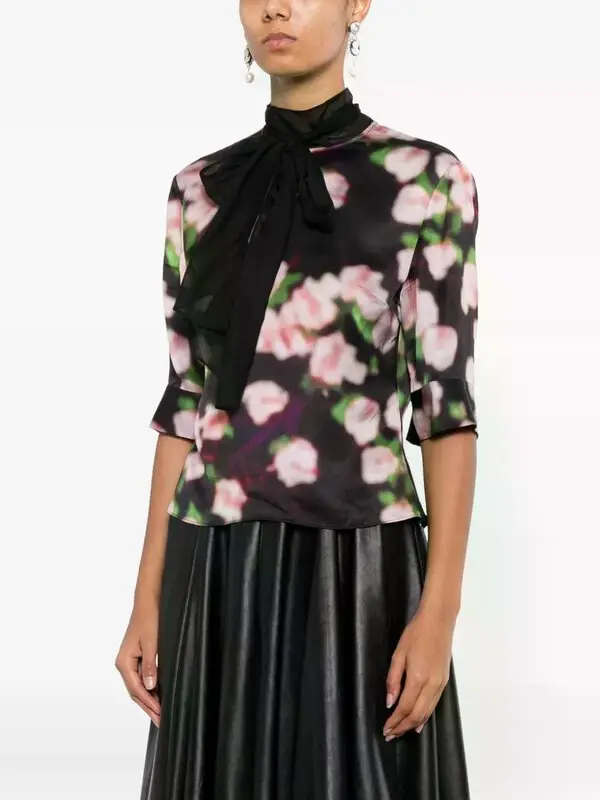 PATRICK MCDOWELL Floral-print Pussy-bow Blouse