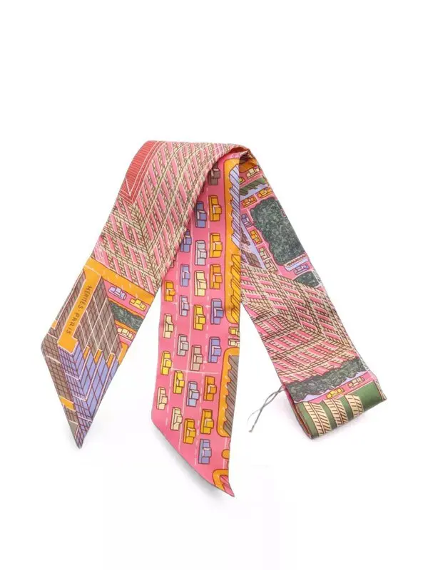 Hermès 2010s Pantin City Scarf - Pink
