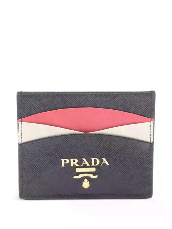 Prada 2020s Saffiano-leather Card Case - Black