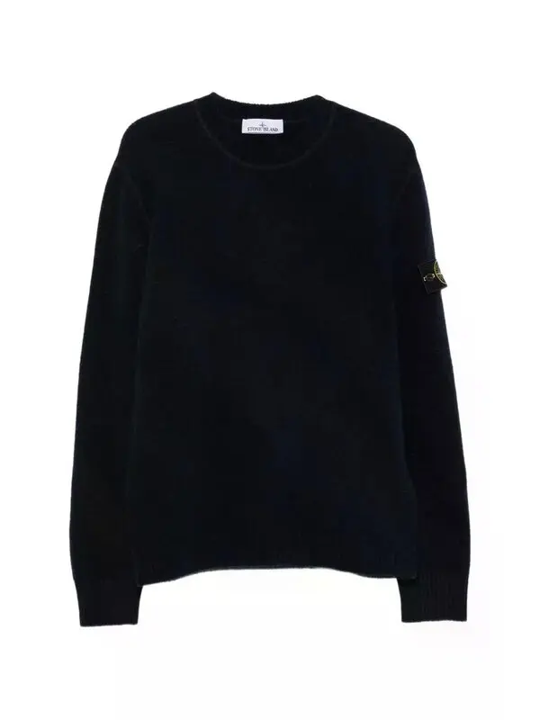Stone Island Logo-patch Crew-neck Sweater