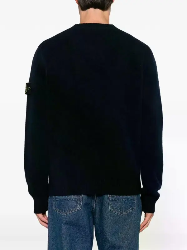Stone Island Logo-patch Crew-neck Sweater