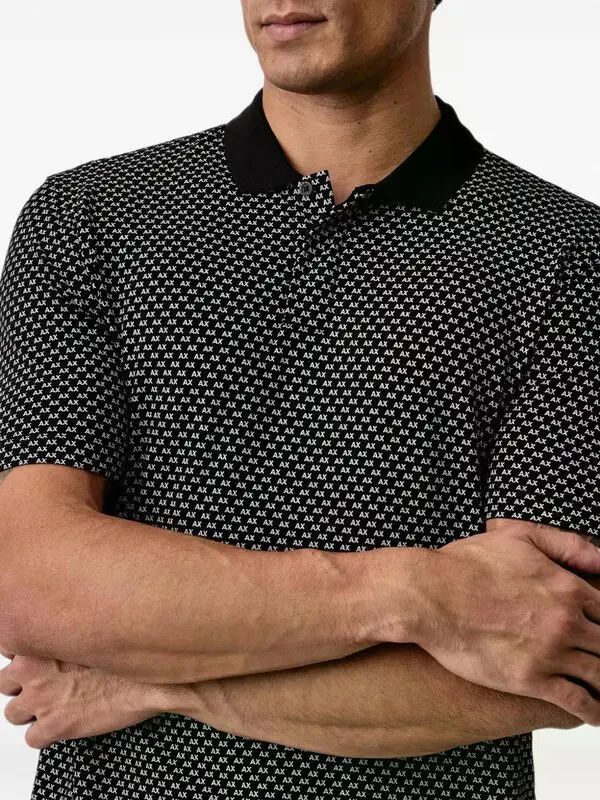 Armani Exchange Logo-print Short-sleeve Polo Shirt