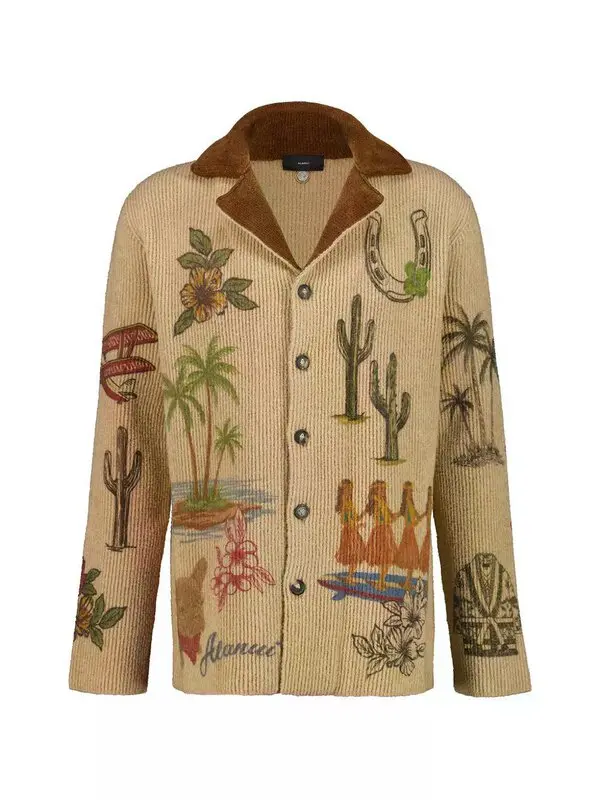 Alanui The Decade Intarsia-knit Shirt
