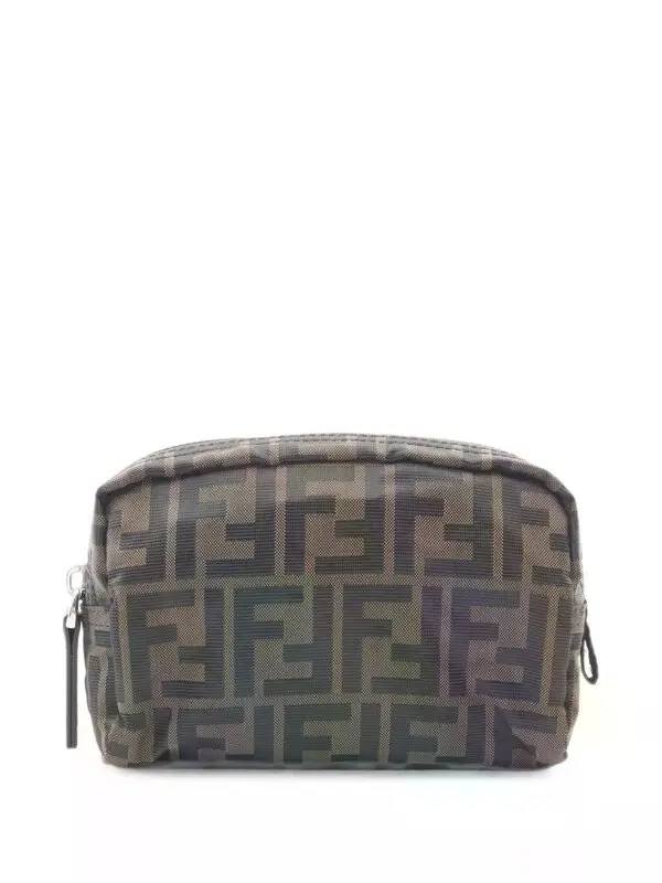 Fendi 2020s Zucca Leather-trim Pouch