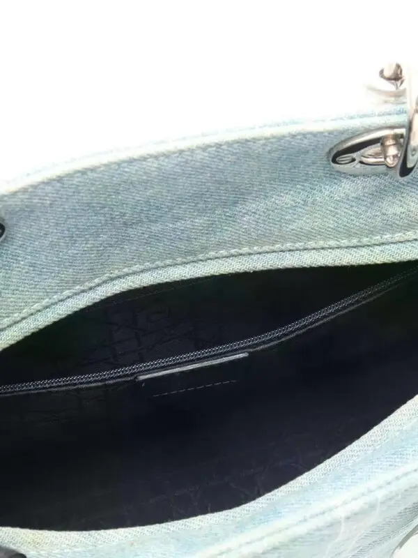 Dior 2010s Large Lady Cannage Handbag - Blue