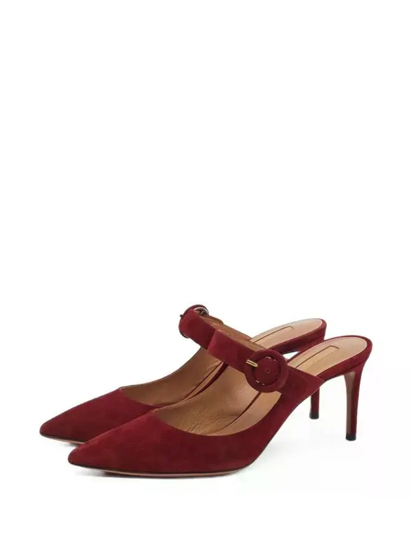 AQUAZZURA Blossom Buckle-strap Mules