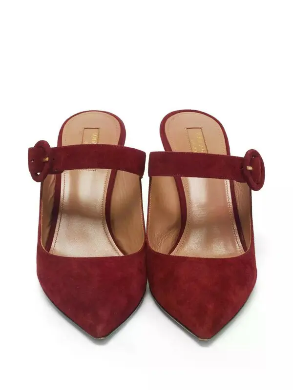 AQUAZZURA Blossom Buckle-strap Mules