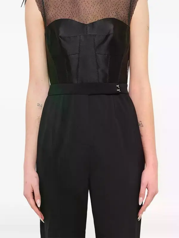 LANVIN Sheer-panelled Sleeveless Jumpsuit