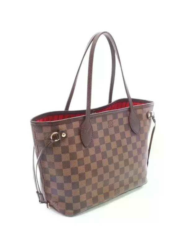 LOUIS VUITTON 2008 Pm Neverfull Damier Ebene Tote Bag