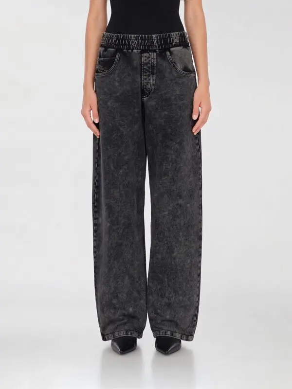 DIESEL® P-stuky Mid-rise Cotton Denim Wide-leg Jeans