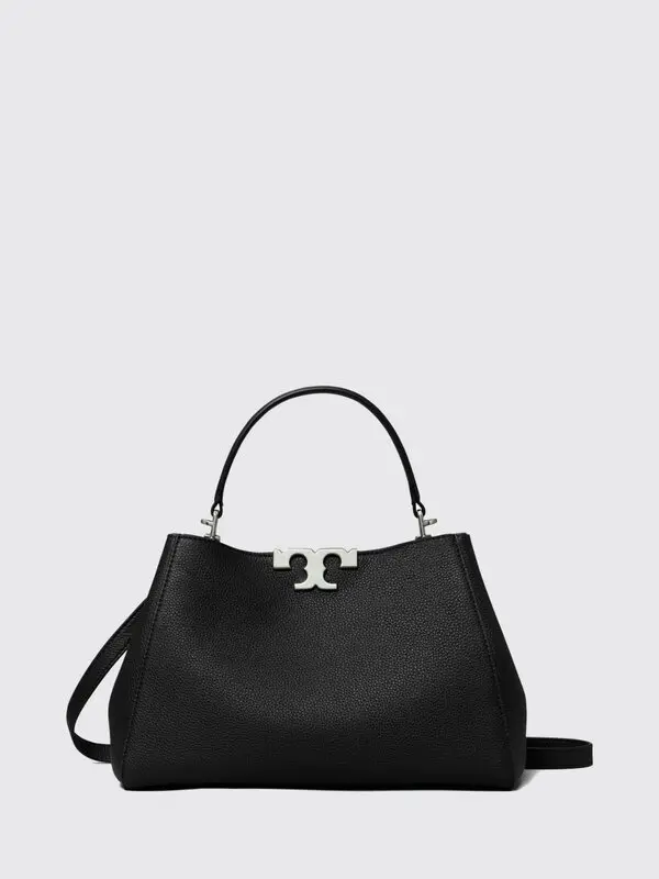 Tory Burch Eleanor Calfskin Leather Top Handle Bag With Monogram And Strap