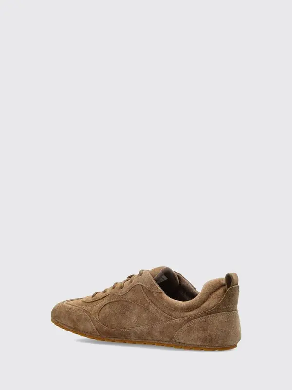 Tory Burch Low-top Sneaker In Suede Leather With Double T Logo And Serrated Sole