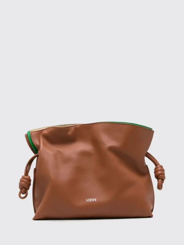 Loewe Flamenco Smooth Calfskin Clutch With Removable Shoulder Strap