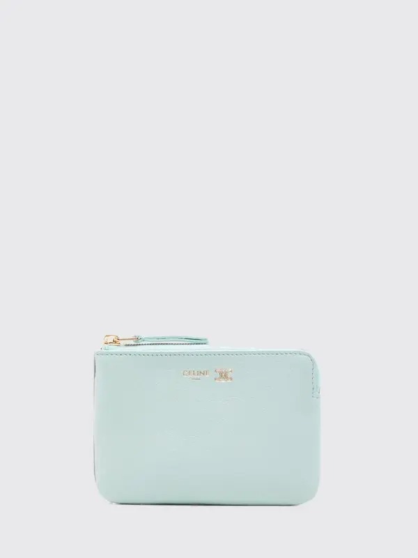 Celine Triomphe Calfskin Leather Zip-around Wallet