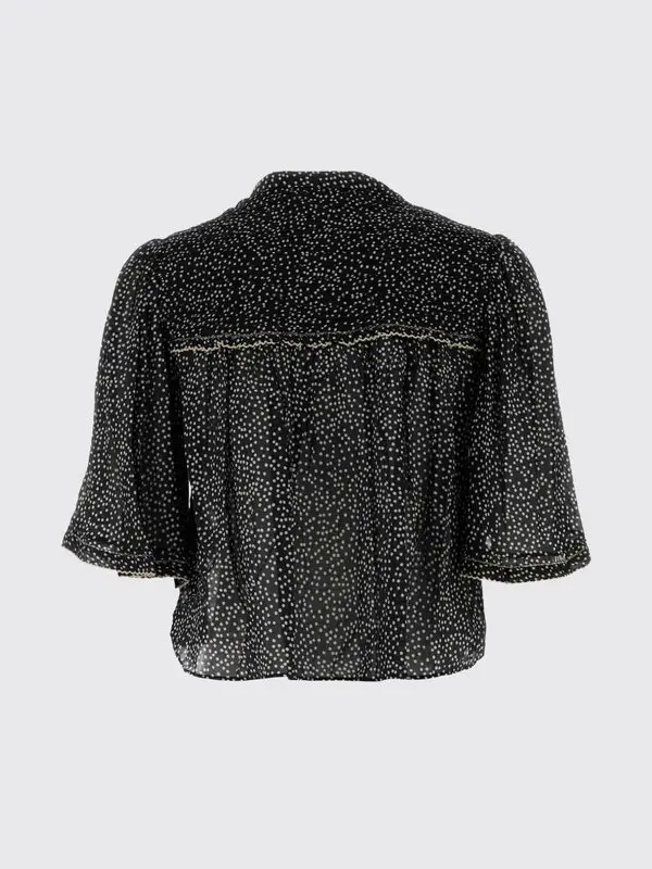 Isabel Marant Étoile Douna Polka Dot Cotton Blouse With Short Sleeves