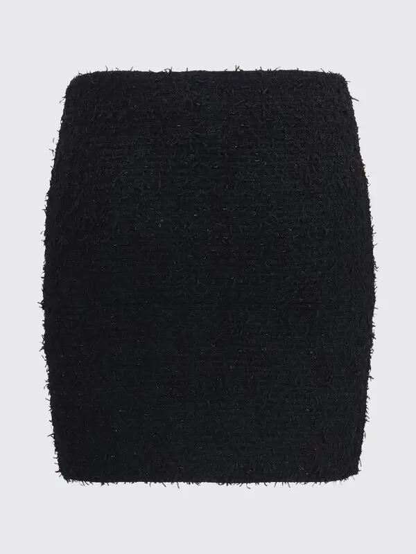 Balmain High-waisted Bouclé Pencil Mini Skirt