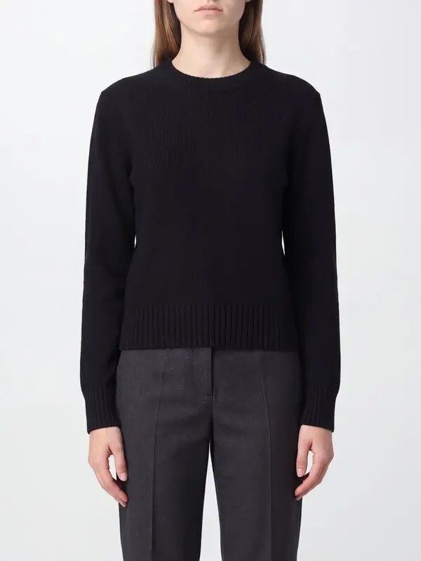 AMI Paris Wool And Cashmere Crew Neck Sweater With Ribbed Trims