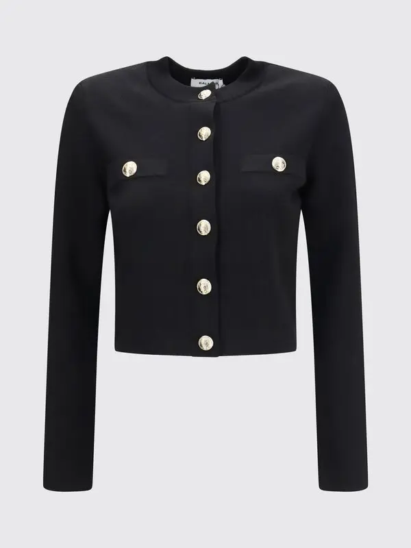 Balmain Slim Fit Viscose Blend Crew Neck Cardigan