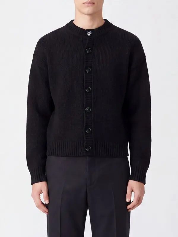 Our Legacy Relaxed Fit Crewneck Cardigan In Pure Merino Wool