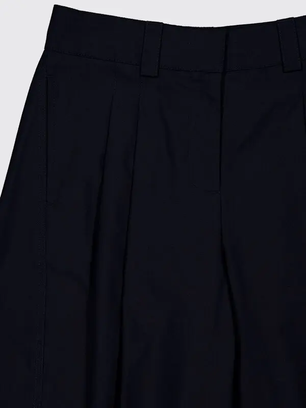 Givenchy High-waisted Wide-leg Cotton Pants With Pleats