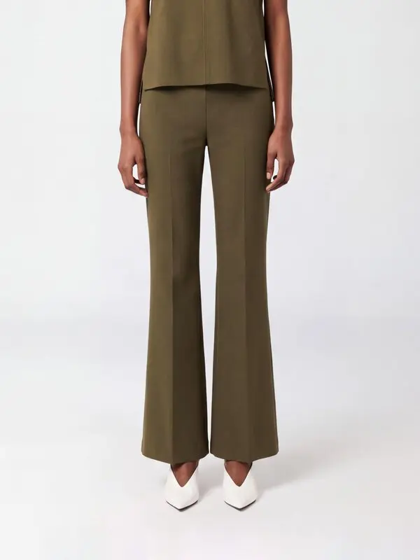Stella McCartney High-waisted Flared Pants In Stretch Viscose Blend