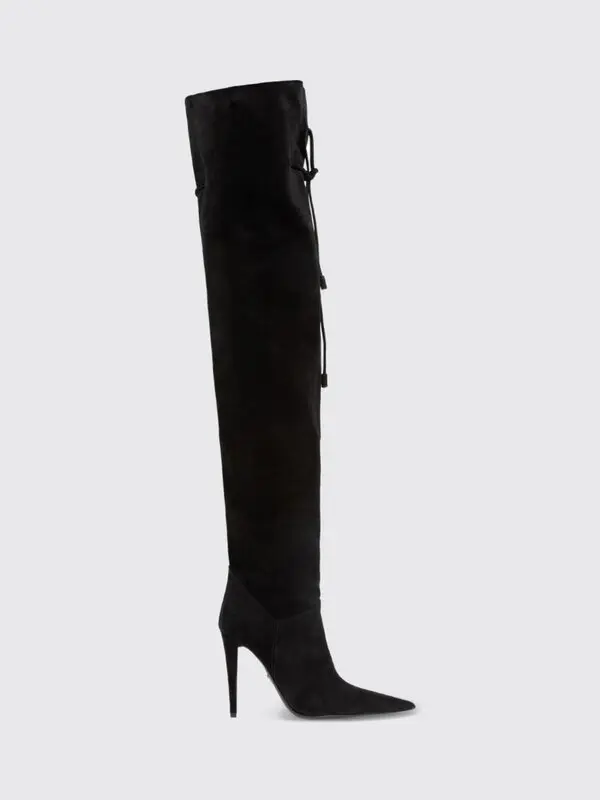 GIUSEPPE ZANOTTI Suede Cuissardes Boots With Stiletto Heel
