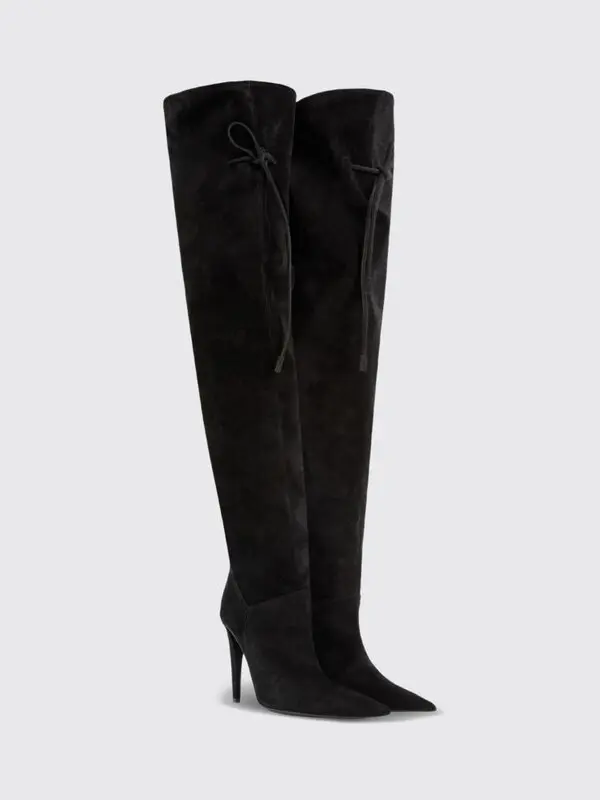 GIUSEPPE ZANOTTI Suede Cuissardes Boots With Stiletto Heel