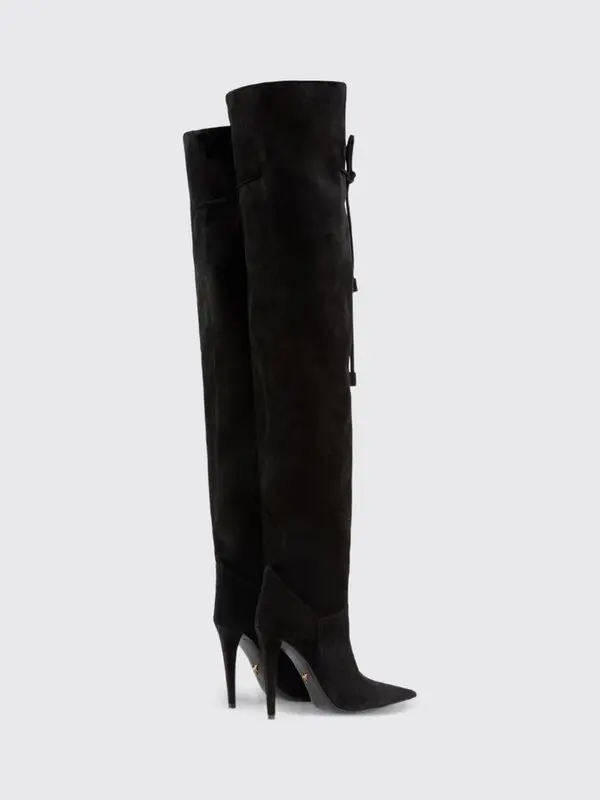 GIUSEPPE ZANOTTI Suede Cuissardes Boots With Stiletto Heel