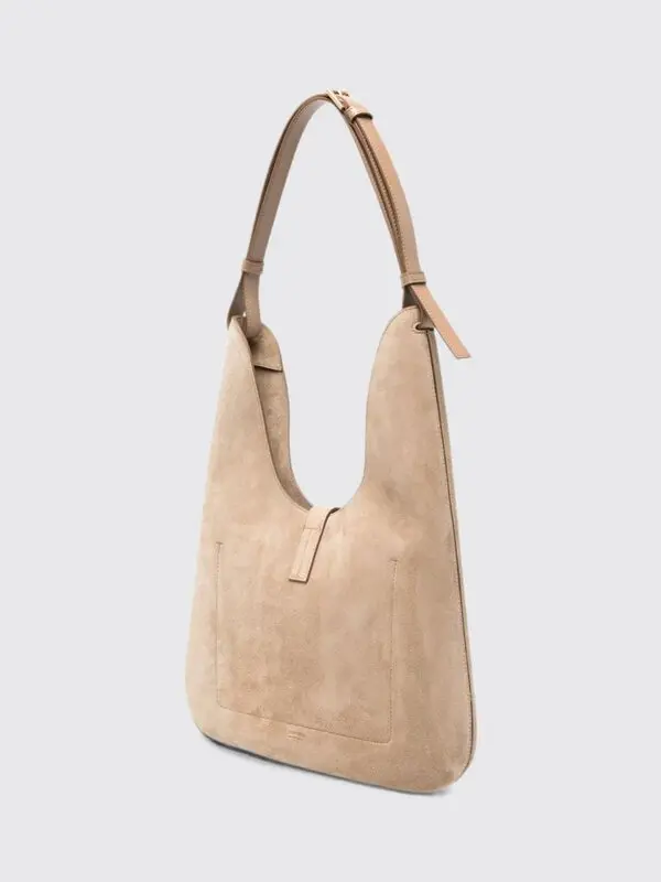 TOM FORD Large Suede Shoulder Bag With An Adjustable Handle And Logo