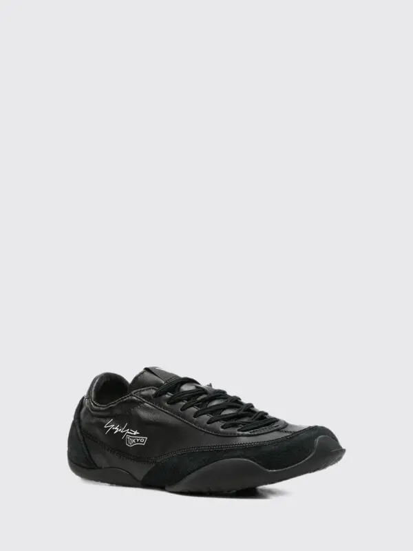 Y3 Tokyo Smooth Leather And Suede Sneakers With Printed Logo