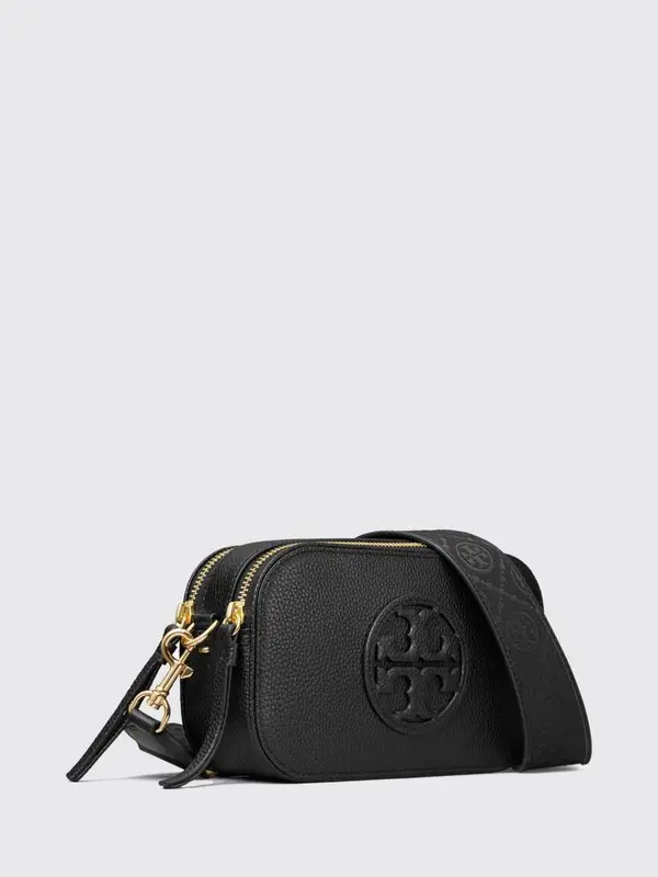 Tory Burch Miller Mini Crossbody Bag In Hammered Calfskin With Double T Logo