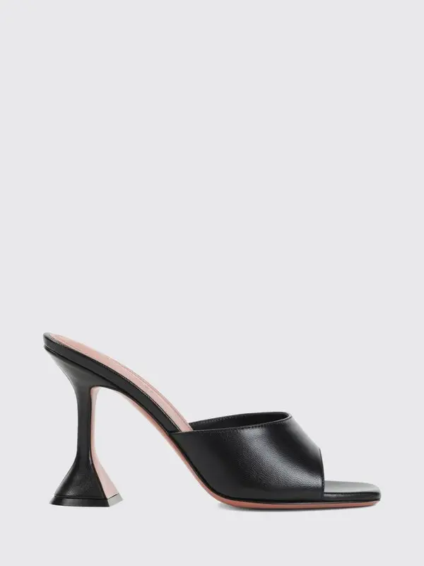Amina Muaddi Lupita Leather Mules With A Signature Spool Heel