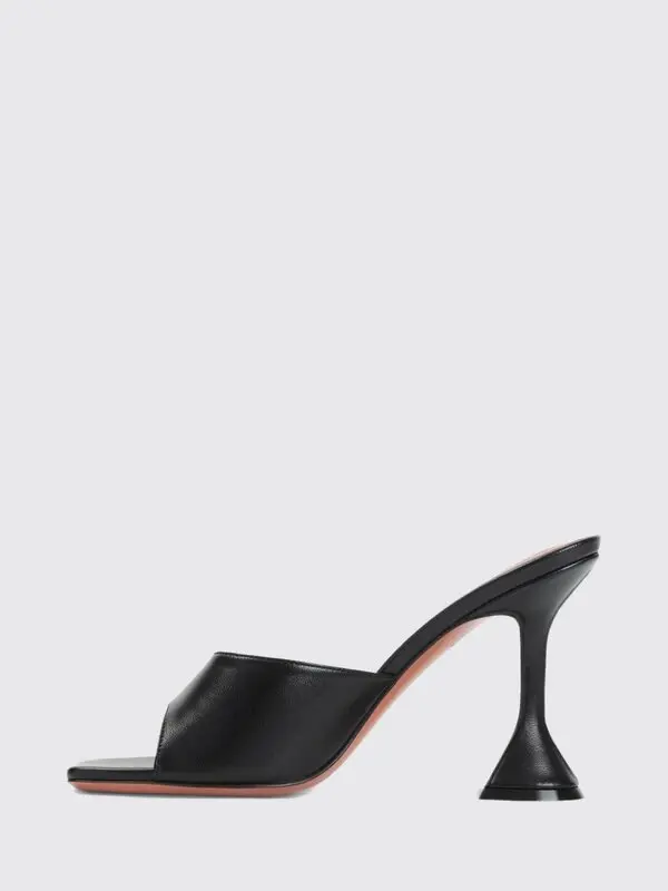 Amina Muaddi Lupita Leather Mules With A Signature Spool Heel