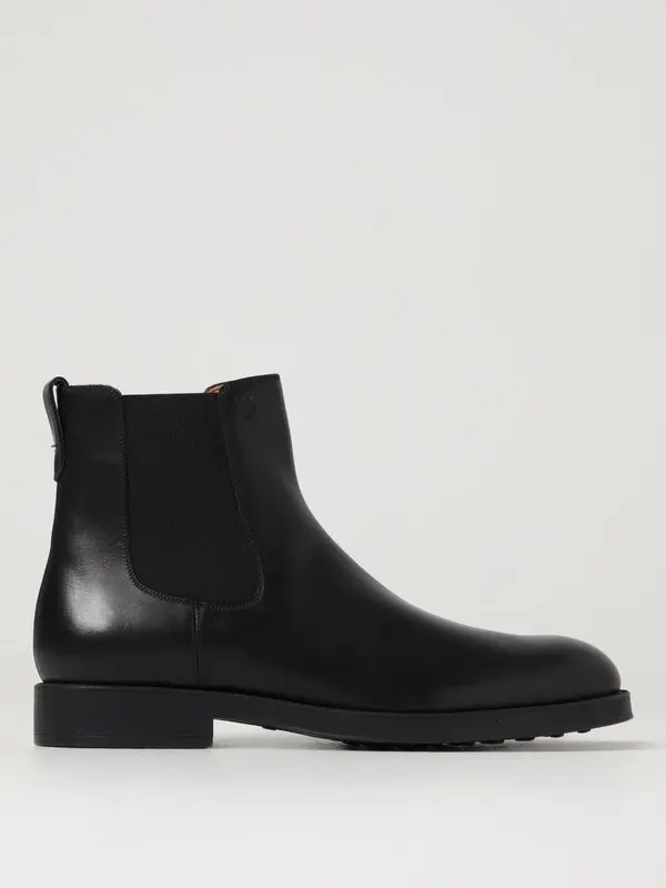 TOD'S T Timeless Smooth Calfskin Chelsea Boots With Round Toe - Black