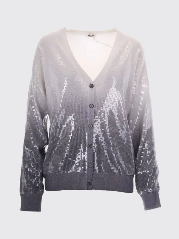 Liu Jo Relaxed Fit V-neck Cardigan With Sequin Embroidery