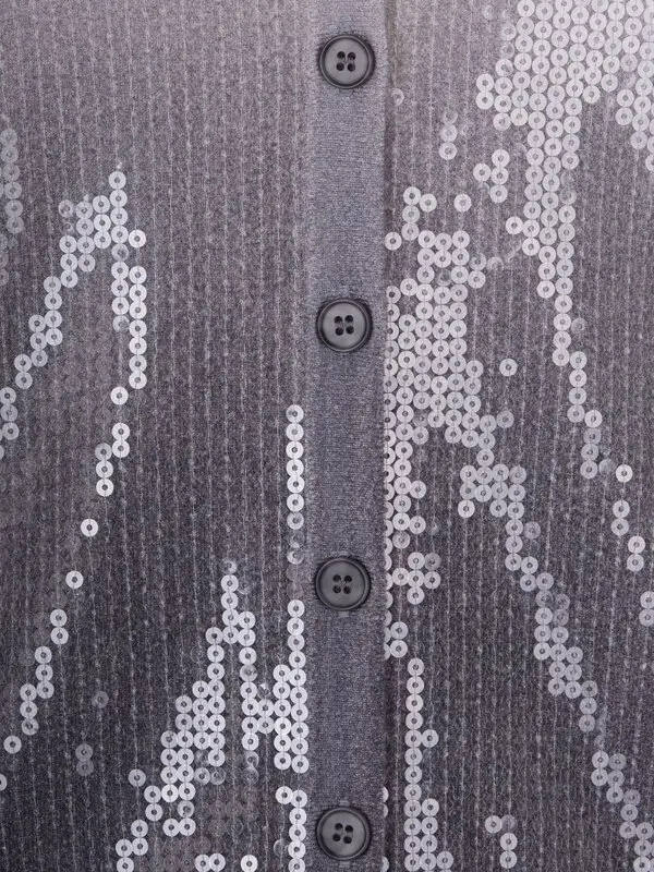 Liu Jo Relaxed Fit V-neck Cardigan With Sequin Embroidery