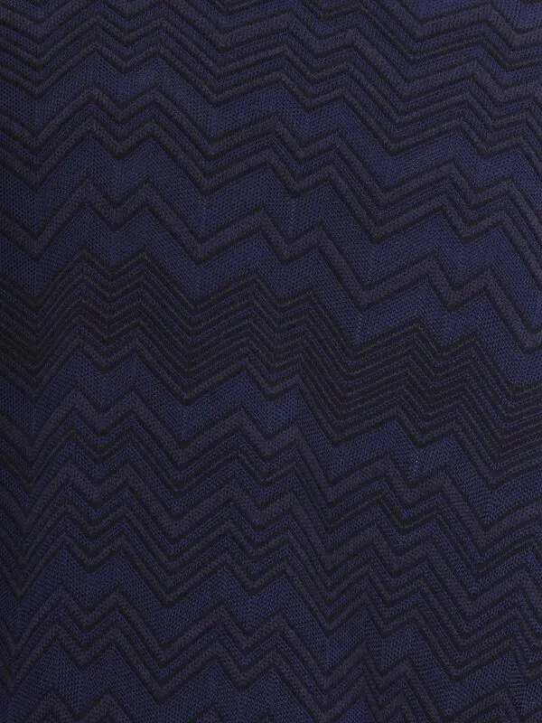 Missoni Relaxed Fit Zig-zag Wool Blend V-neck Sweater