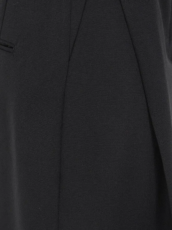 Jacquemus Miami High-waisted Cropped Wide-leg Pants In Linen Blend