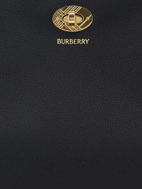 Burberry Small Cotswolds Calfskin Leather Tote Bag With Ekd Logo